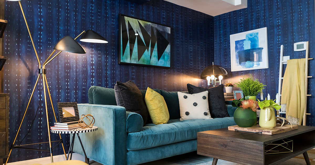 Luxury Living Room Wallpaper • Milton & King Dubai | United Arab Emirates